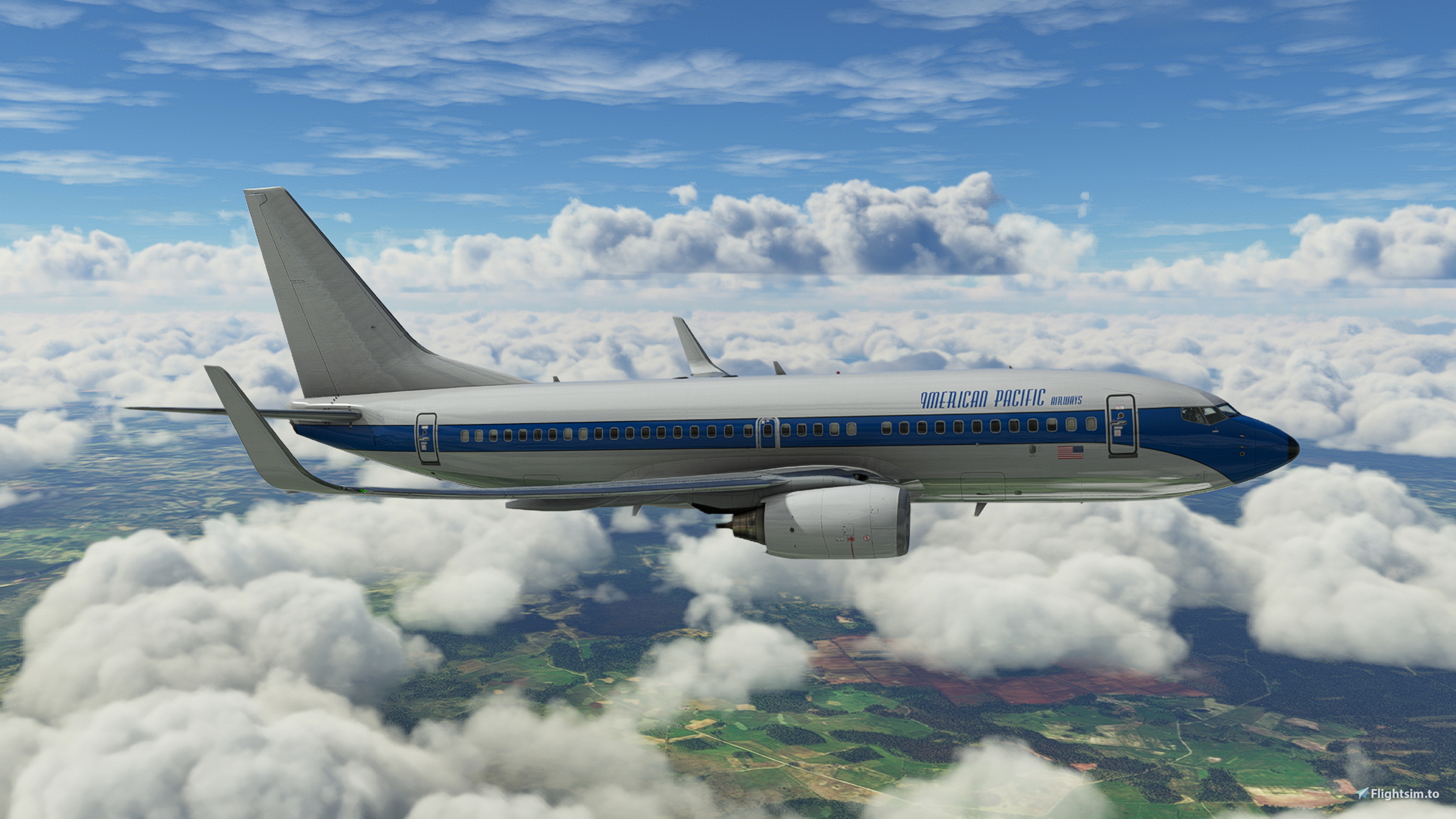 PMDG 737-700 American Pacific AMPAC Legacy Livery FS2004 - MSFS Add-on ...