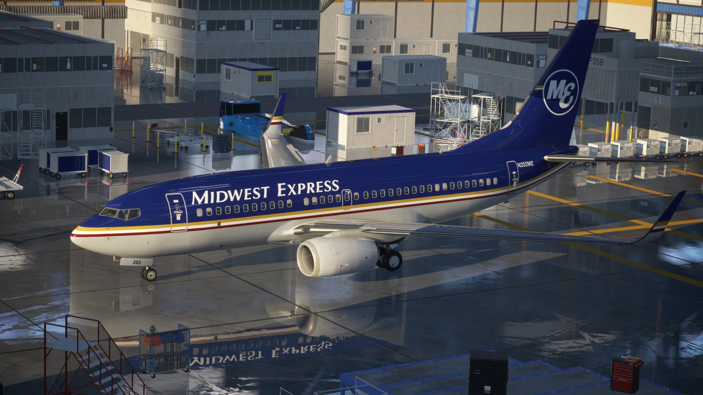 PMDG 737-700 Midwest Express Circa 1999 (Fictional) for Microsoft ...