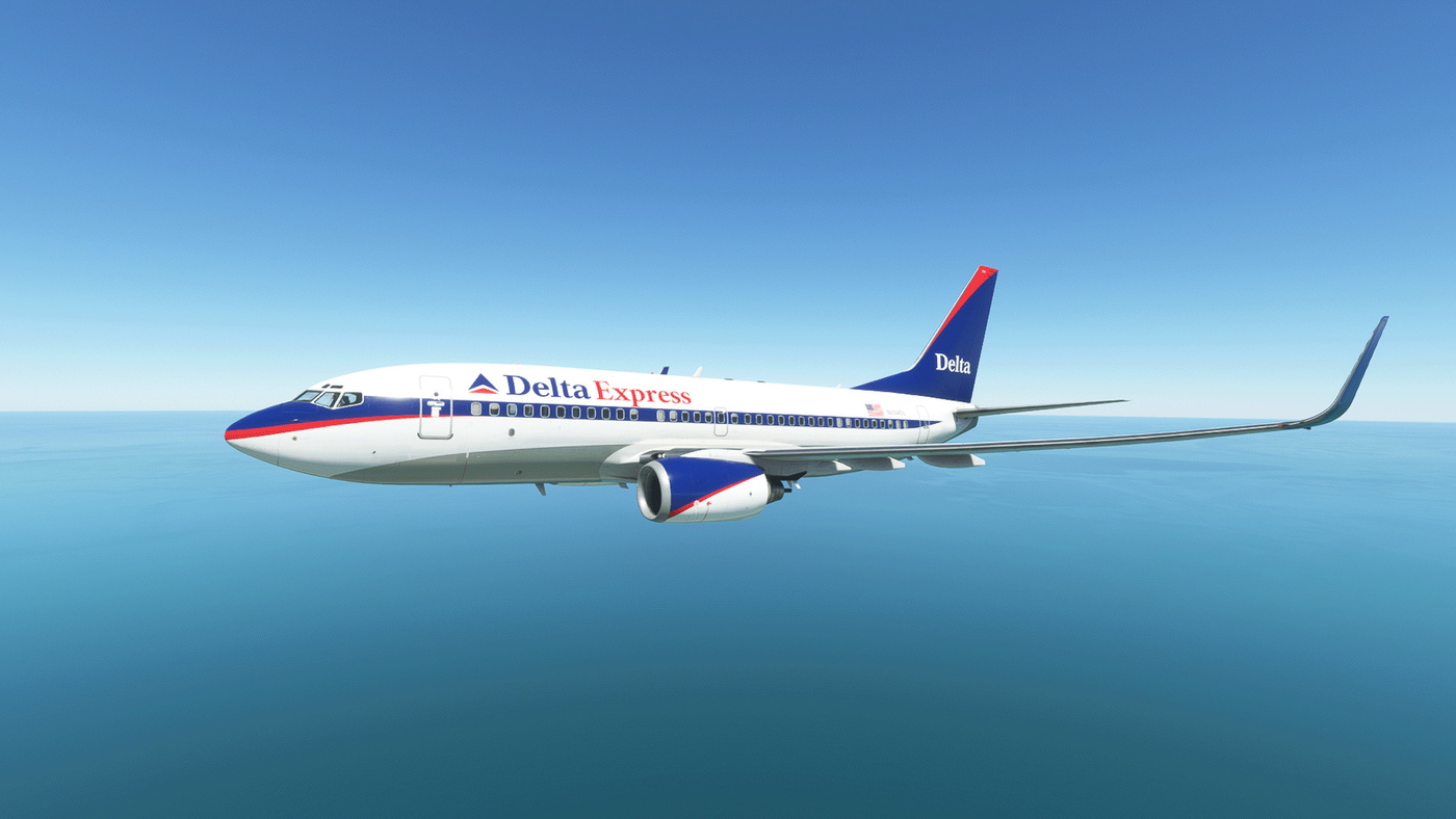 PMDG 737-700 w/ cabin Delta Express (N334DL) для Microsoft Flight ...