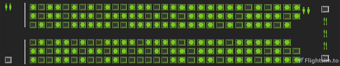 PMDG 737-800 184 Pax Cabin Layout for Microsoft Flight Simulator | MSFS