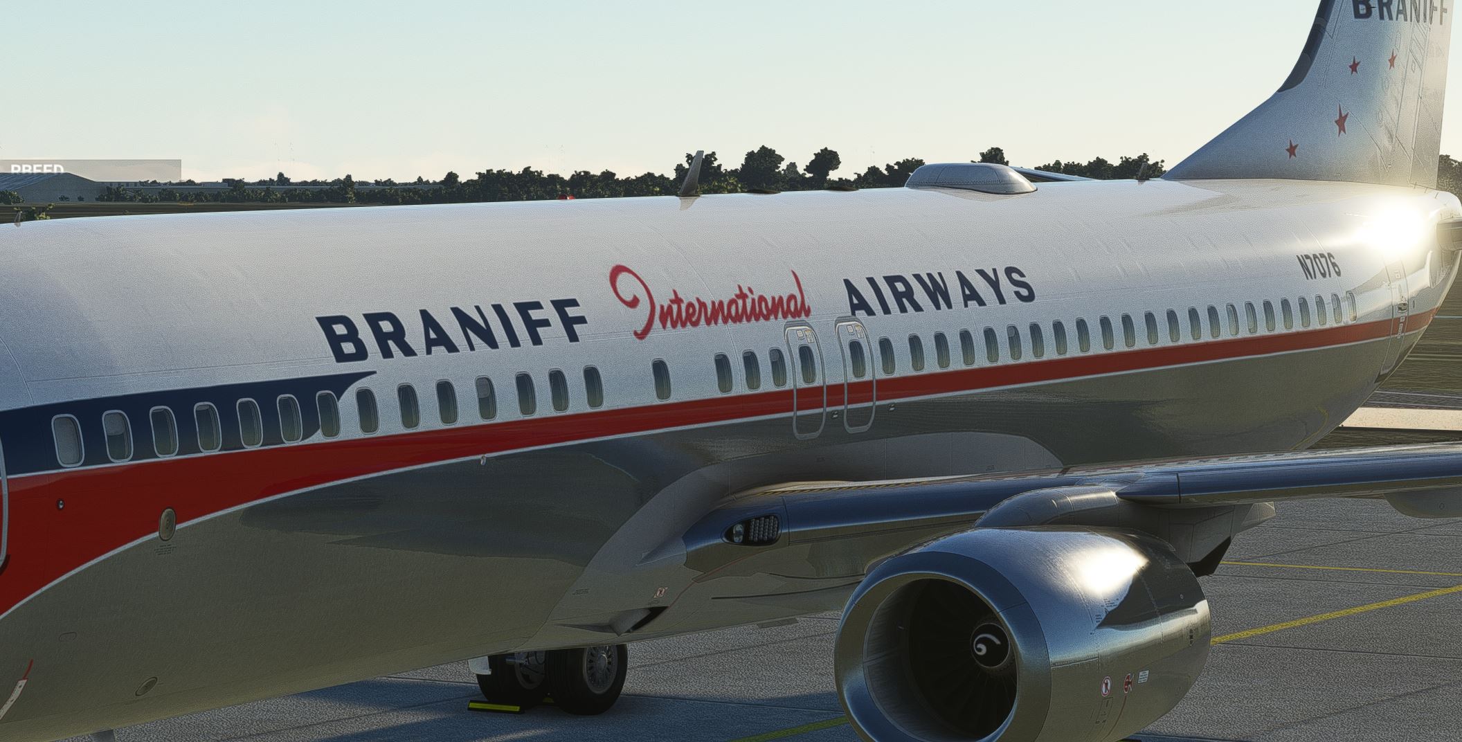 PMDG 737-800 Braniff International Airways (El Dorado Livery) N7076 ...