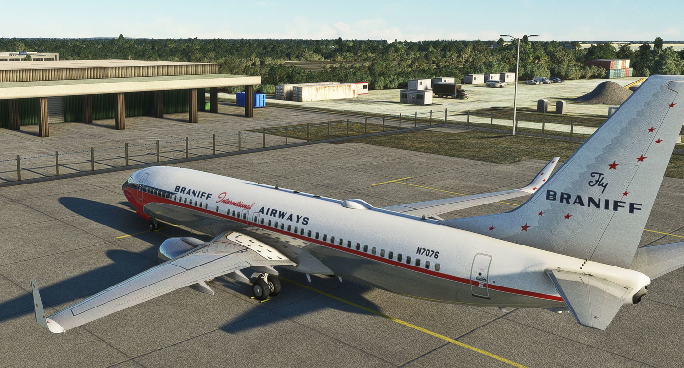 PMDG 737-800 Braniff International Airways (El Dorado Livery) N7076 для ...