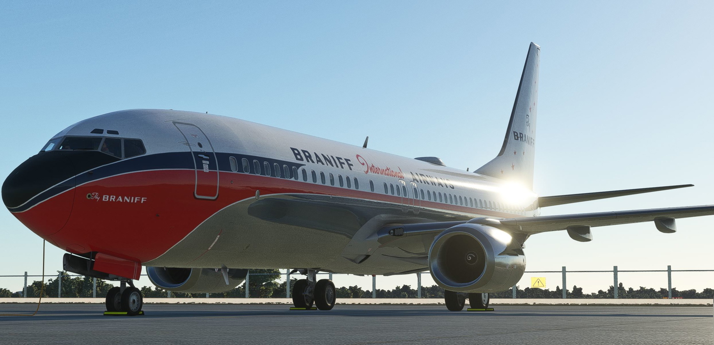 PMDG 737-800 Braniff International Airways (El Dorado Livery) N7076 для ...