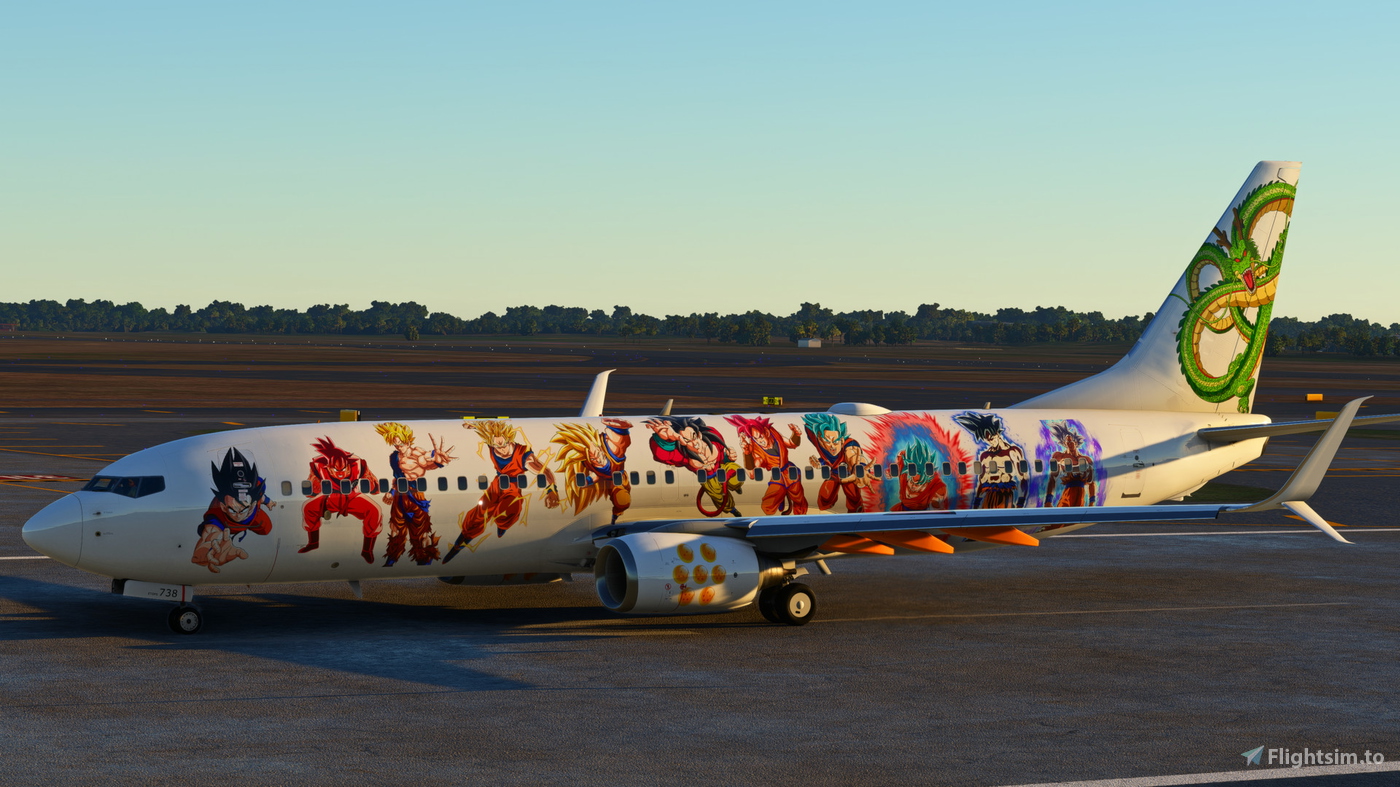 PMDG 737-800 DBZ Goku (2 Colors) for Microsoft Flight Simulator | MSFS