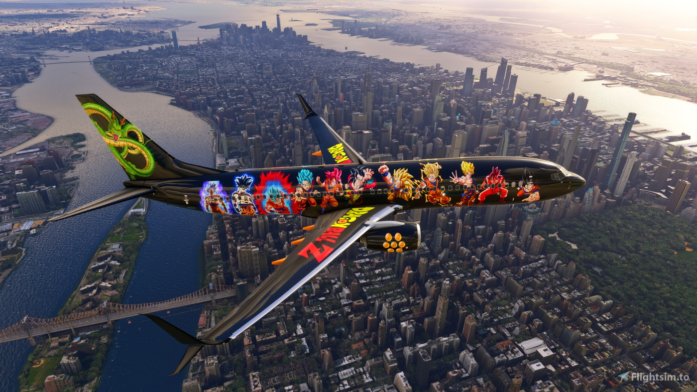 PMDG 737-800 DBZ Goku (2 Colors) for Microsoft Flight Simulator | MSFS