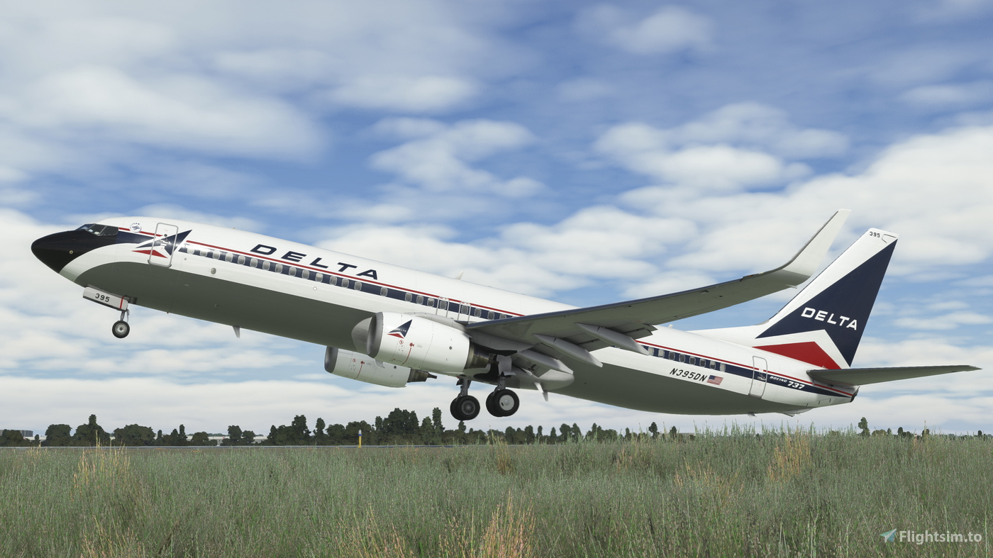 PMDG 737-800 Delta Airlines N395DN (Retro livery) for Microsoft Flight ...