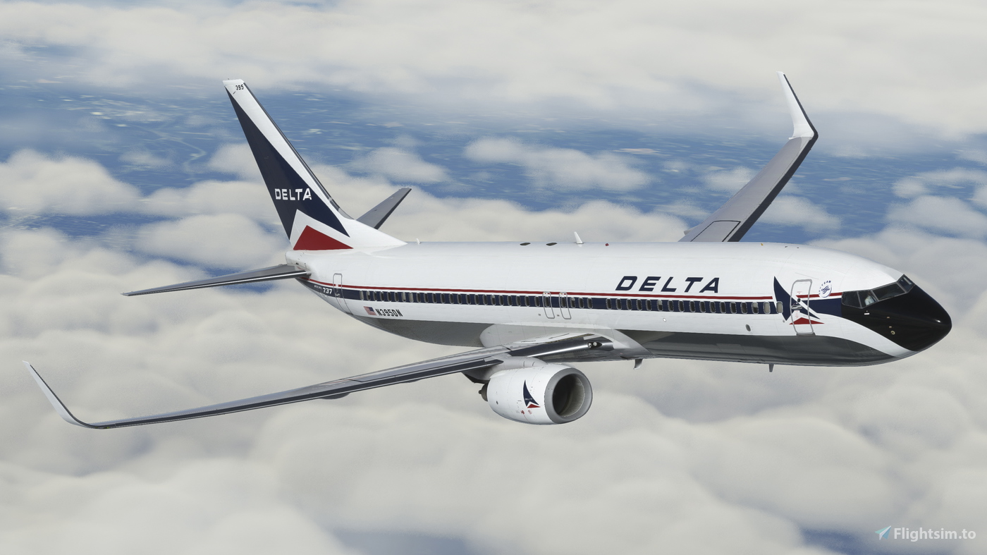 PMDG 737-800 Delta Airlines N395DN (Retro livery) for Microsoft Flight ...