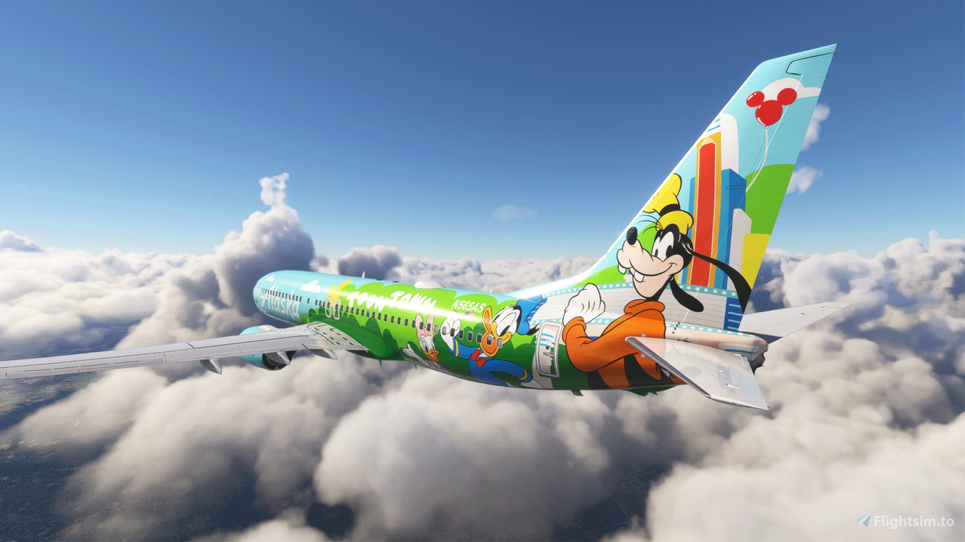 PMDG 737-800 Alaska Airlines Disney Resort - Toontown (N565AS) for ...