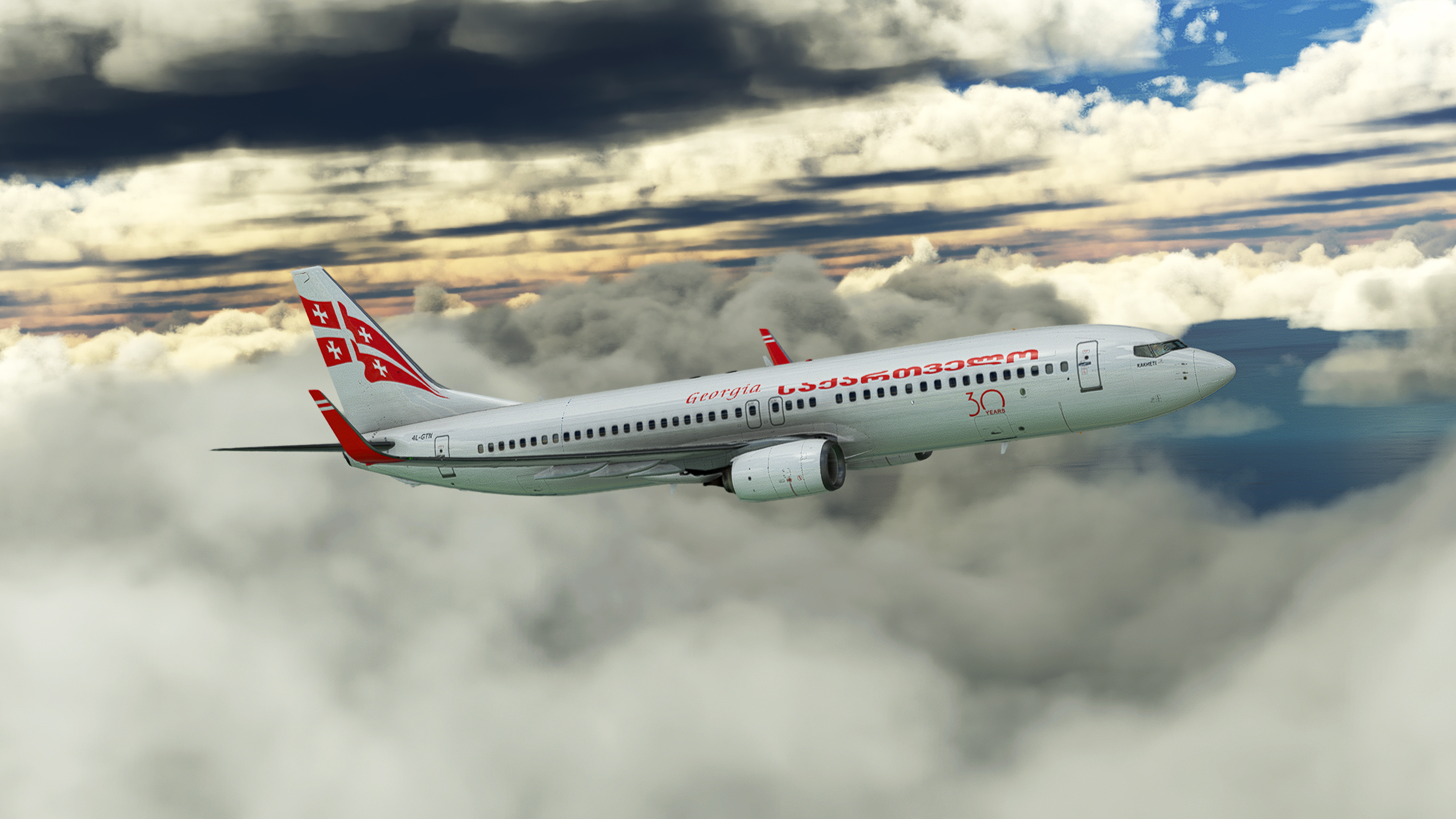 PMDG 737-800 Georgian Airways 30 years livery 4L-GTN - MSFS Add-on ...