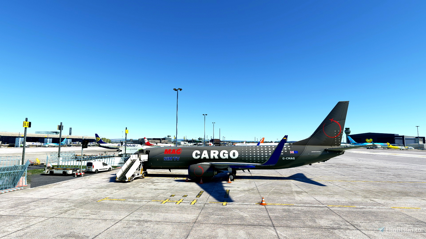 PMDG 737-800 Mag Sim TV BCF (cargo) BW a oldalon. Microsoft Flight Simulator | MSFS