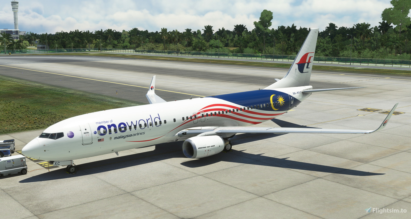PMDG 737-800 Malaysia Airlines - 9M-MXC Negaraku Oneworld for Microsoft Flight Simulator | MSFS