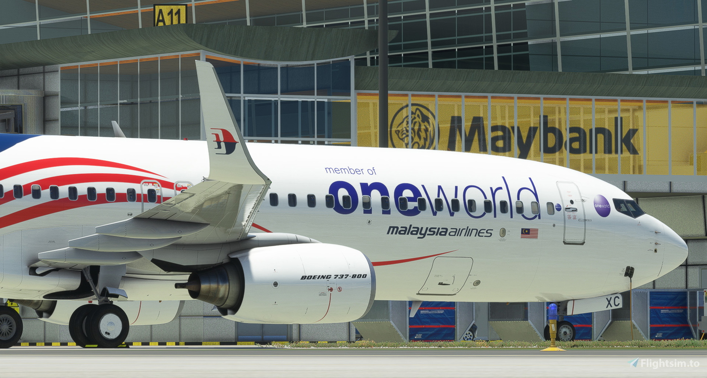 PMDG 737-800 Malaysia Airlines - 9M-MXC Negaraku Oneworld for Microsoft Flight Simulator | MSFS