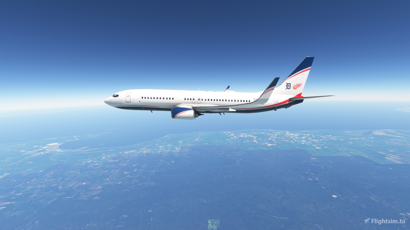 PMDG 737-800 Olympia Aviation - Detroit Redwings & Tigers N313TR for ...