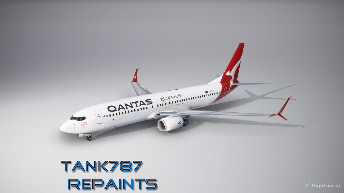 PMDG 737-800 Qantas - VH-VZU Split Scimitars for Microsoft Flight ...