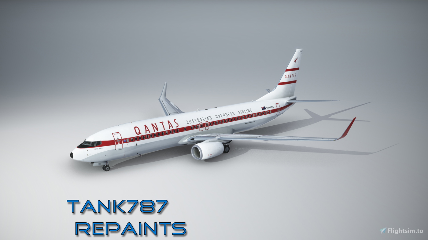 PMDG 737-800 Qantas - VH-VXQ Retro Roo II for Microsoft Flight ...