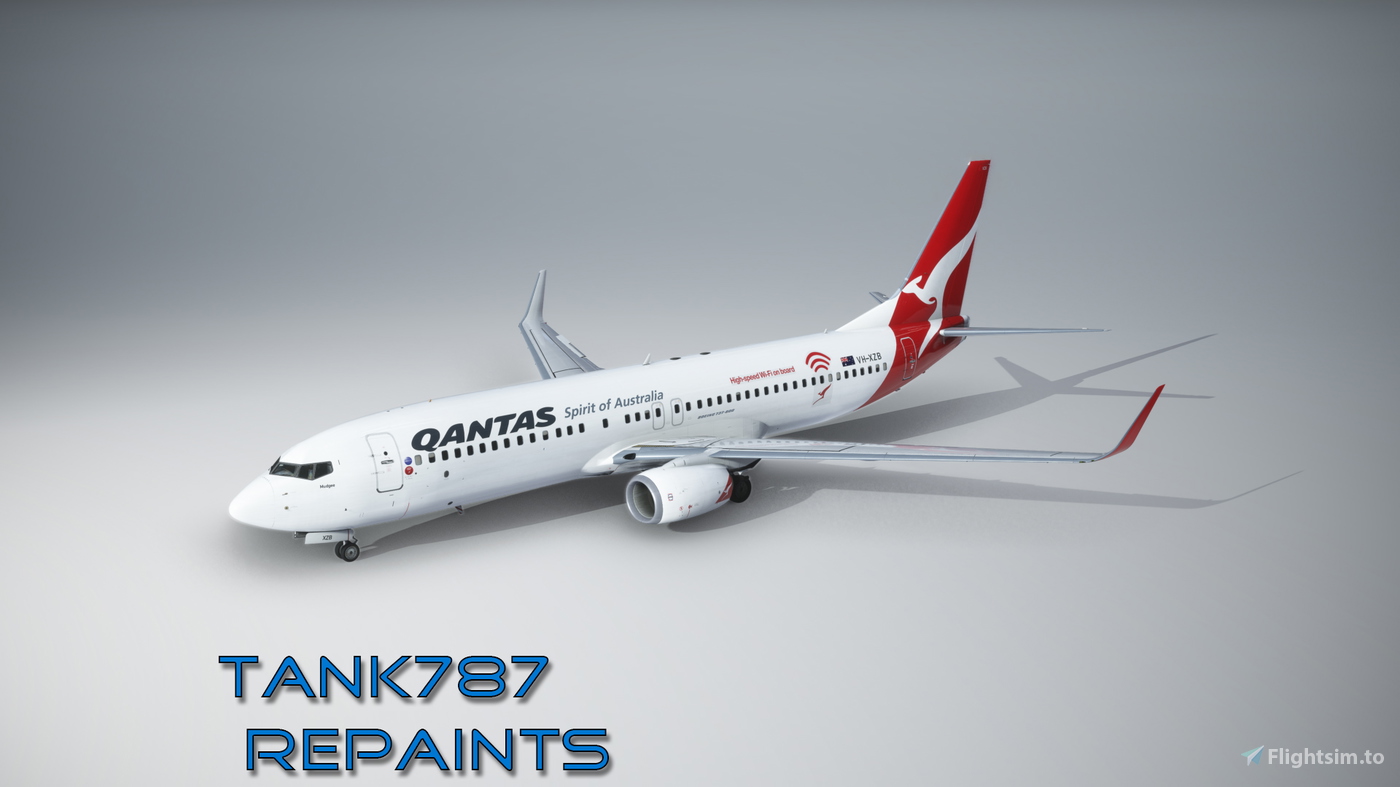 PMDG 737-800 Qantas - VH-XZB Wifi Test aircraft for Microsoft Flight ...