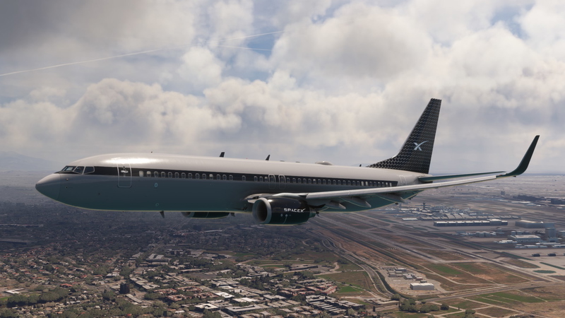 PMDG 737-800 SpaceX N154TS for Microsoft Flight Simulator | MSFS