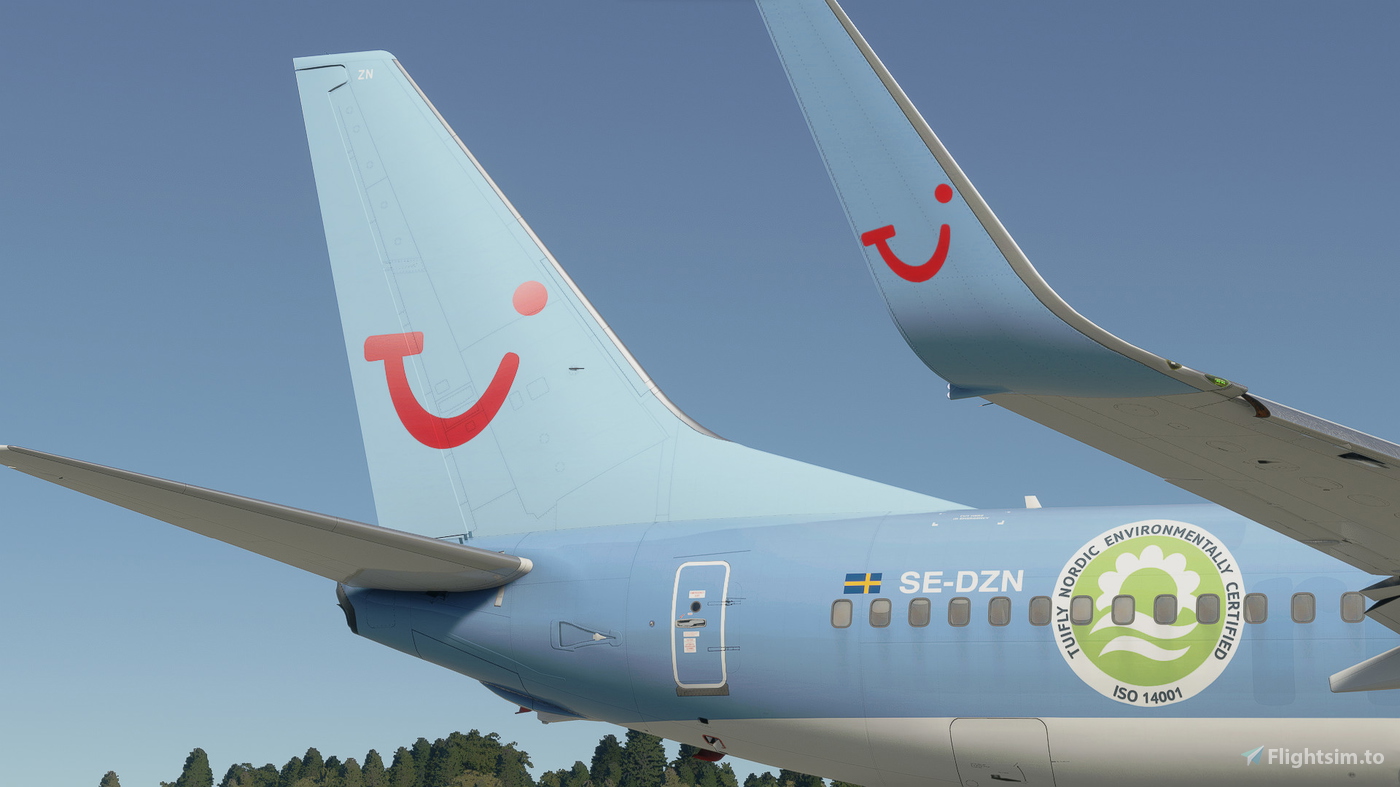 PMDG 737-800 BW TUIfly Nordic SE-DZN 14001 decal for Microsoft Flight ...
