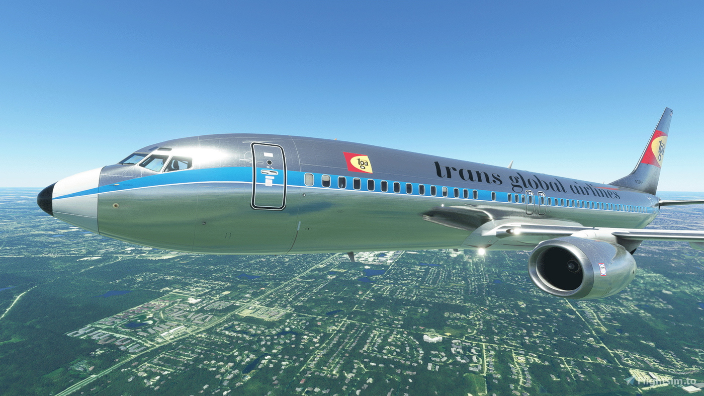 PMDG 737-800 w/ cabin Trans Global Airlines (N324F) for Microsoft ...