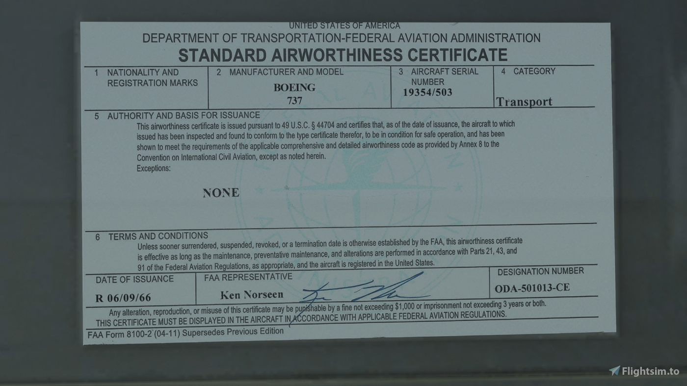 PMDG 737-800 w/ cabin Trans Global Airlines (N324F) for Microsoft ...