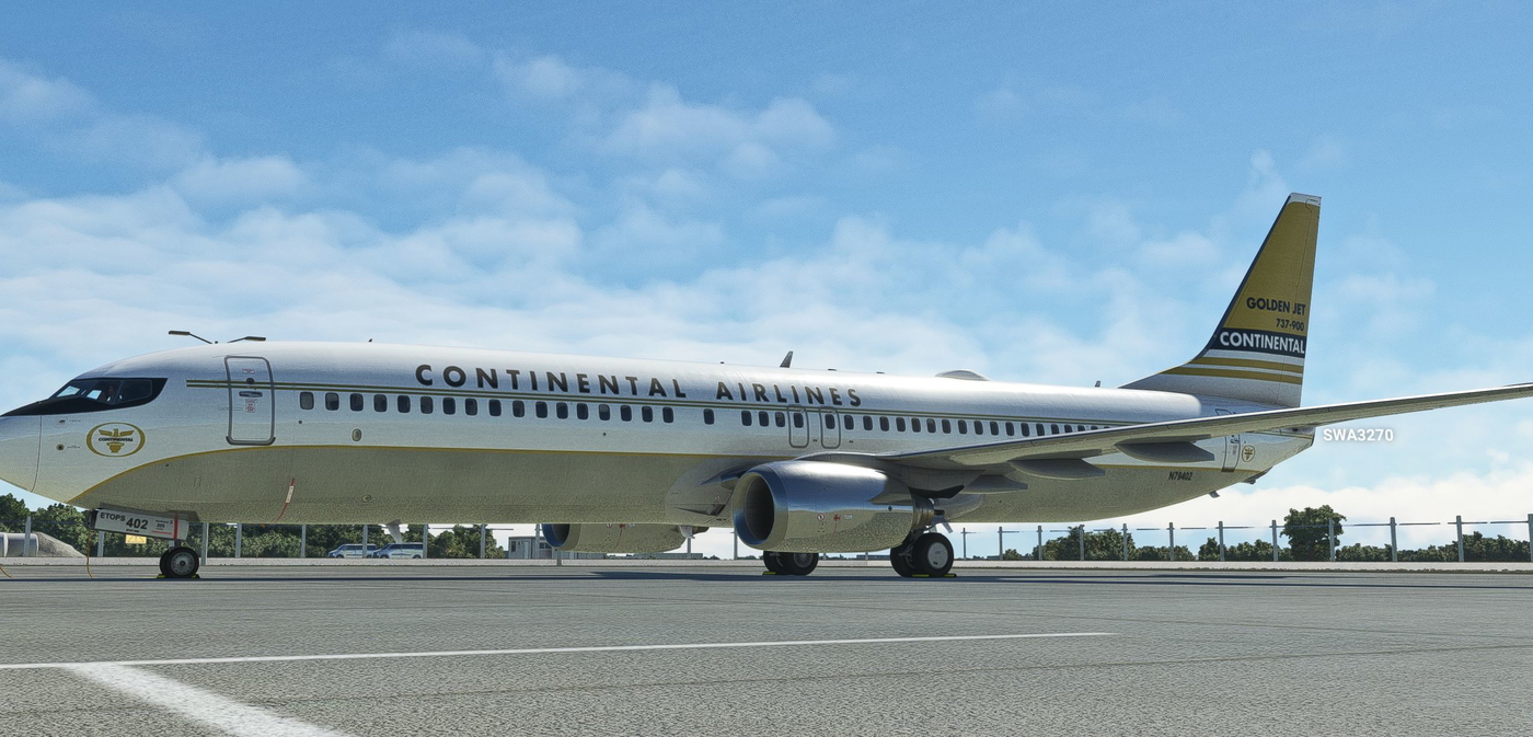 PMDG 737-900 Continental Airlines - Golden Jet Livery - N79402 for ...