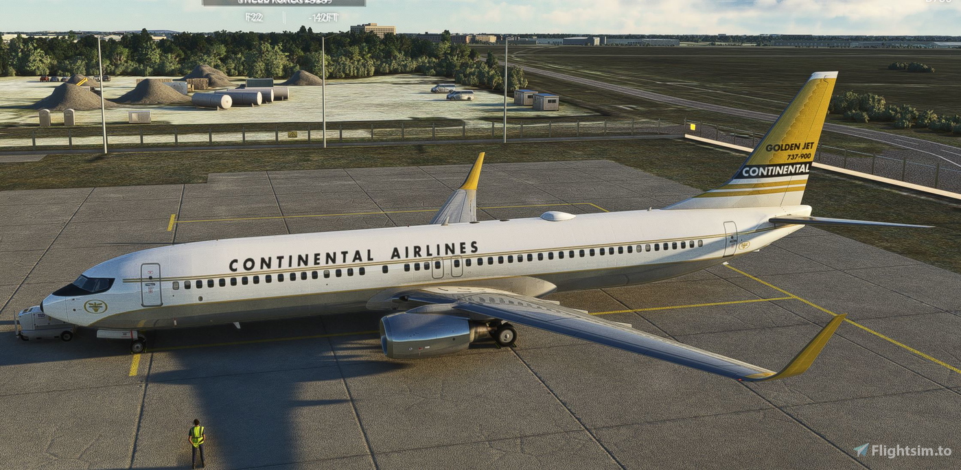 PMDG 737-900 Continental Airlines - Golden Jet Livery - N79402 for ...