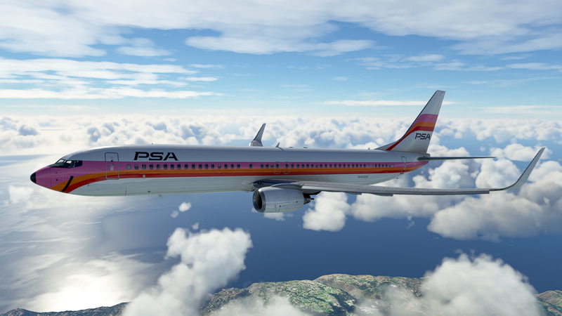 PMDG 737-900 PSA - Pacific Southwest Airlines N462GB RETRO 70s for ...