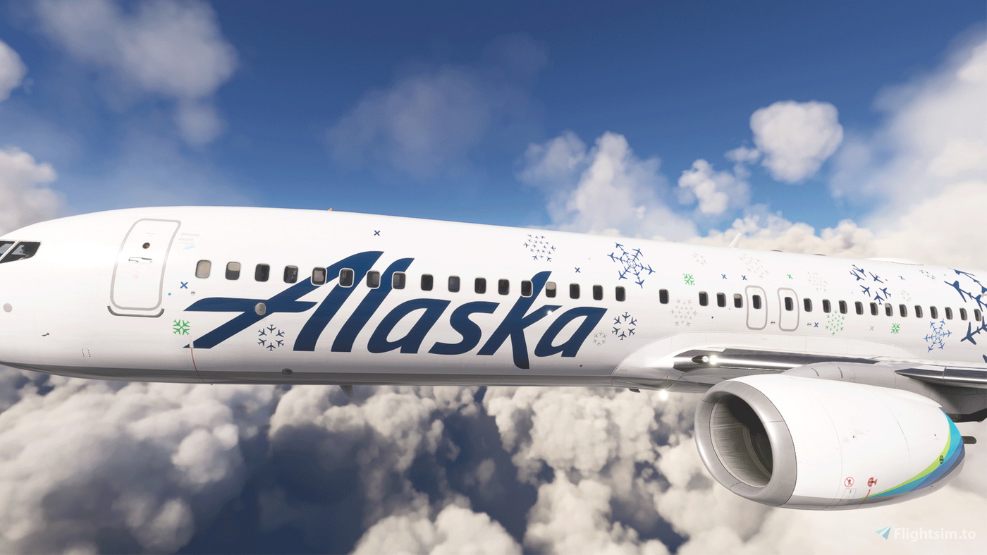 PMDG 737-900ER Alaska Airlines - Snowflakes - N287AK for Microsoft ...
