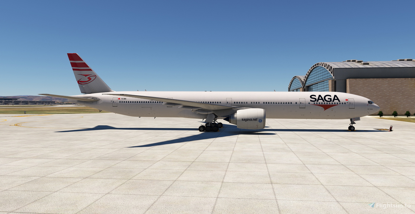 PMDG 777-300ER SAGA AIRLINES TC-SBA for Microsoft Flight Simulator | MSFS