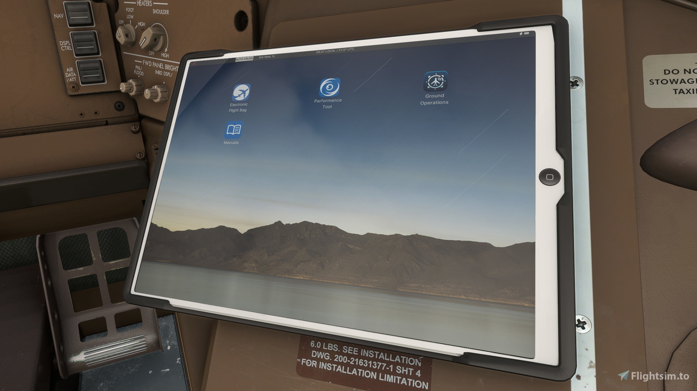 PMDG 777-300ER | Custom Ipad Tablet for Microsoft Flight Simulator | MSFS