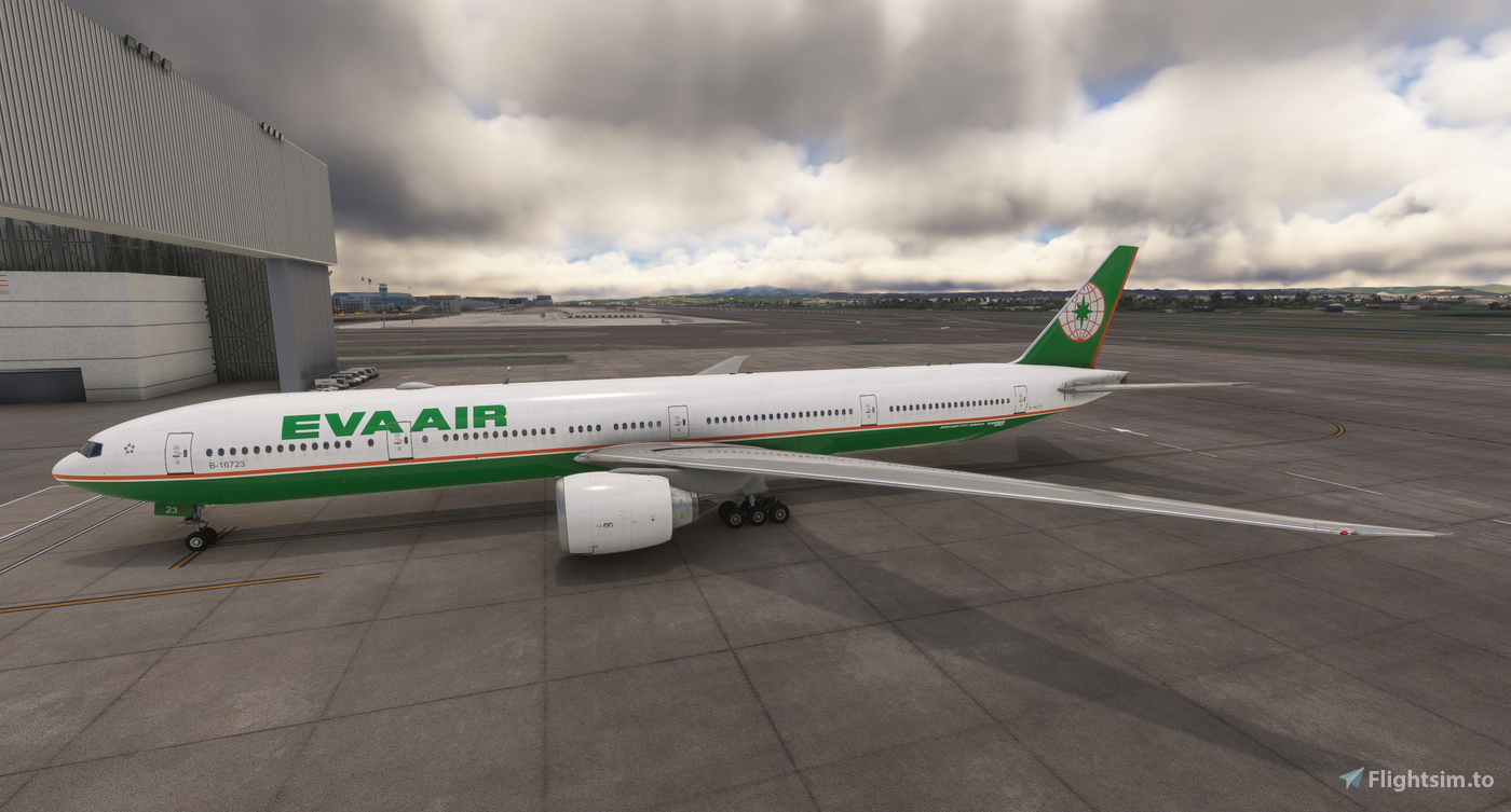 PMDG 777-300ER EVA AIR B-16723(W/Custom cabin texture) for Microsoft Flight Simulator | MSFS