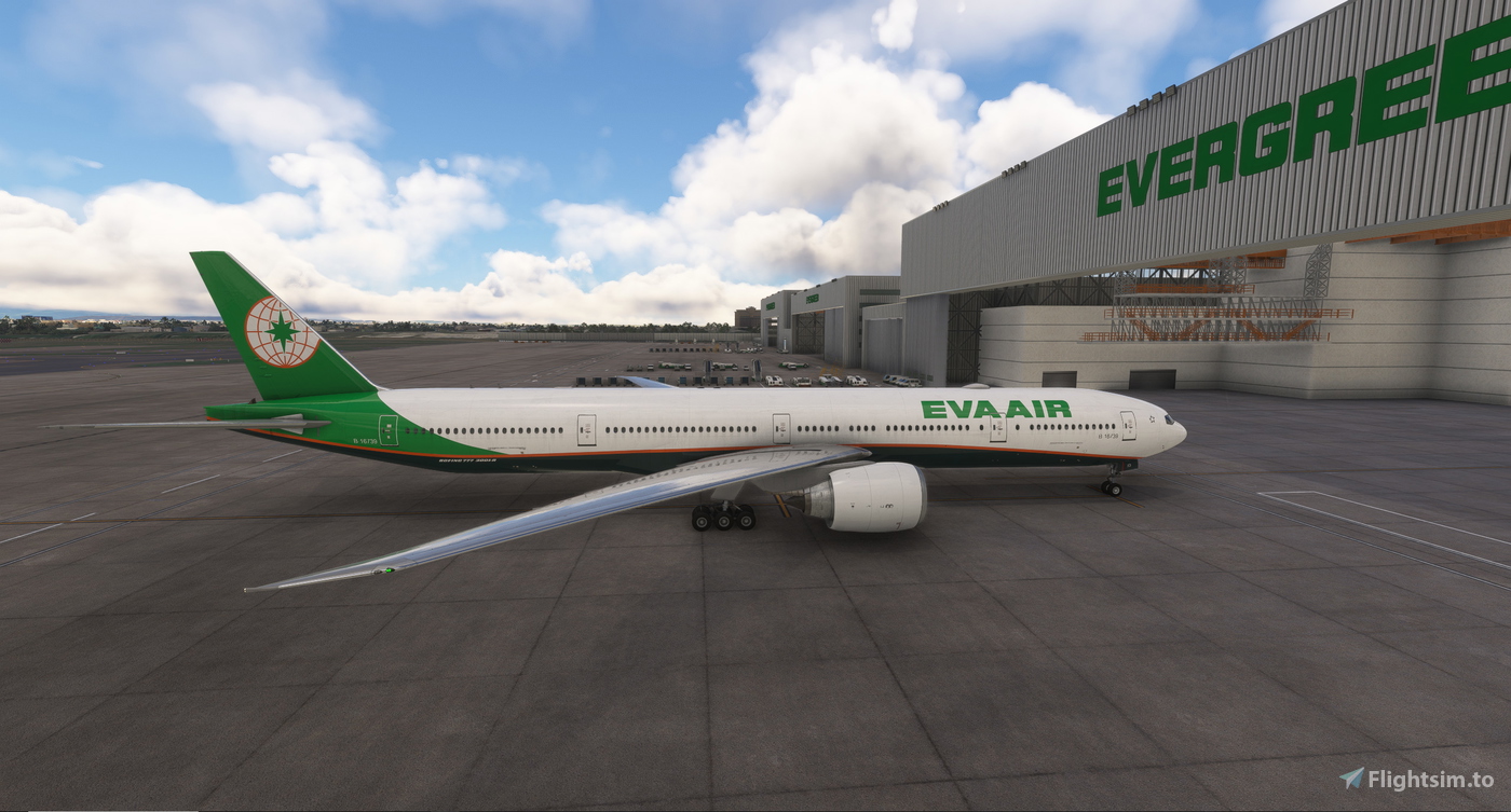 PMDG 777-300ER EVA AIR B-16739(W/Custom cabin texture) for Microsoft Flight Simulator | MSFS