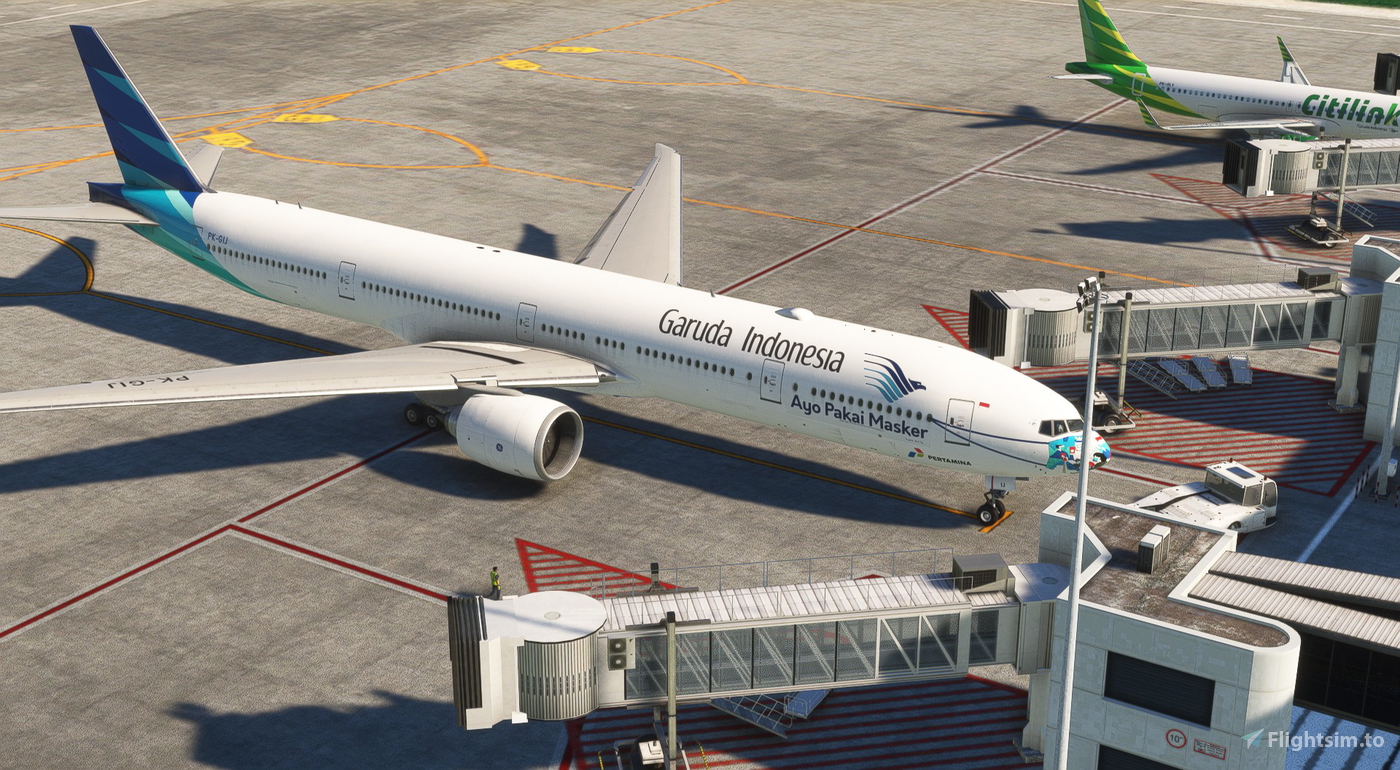 PMDG 777-300ER Garuda Indonesia "Ayo Pakai Masker" livery PK-GIJ for ...