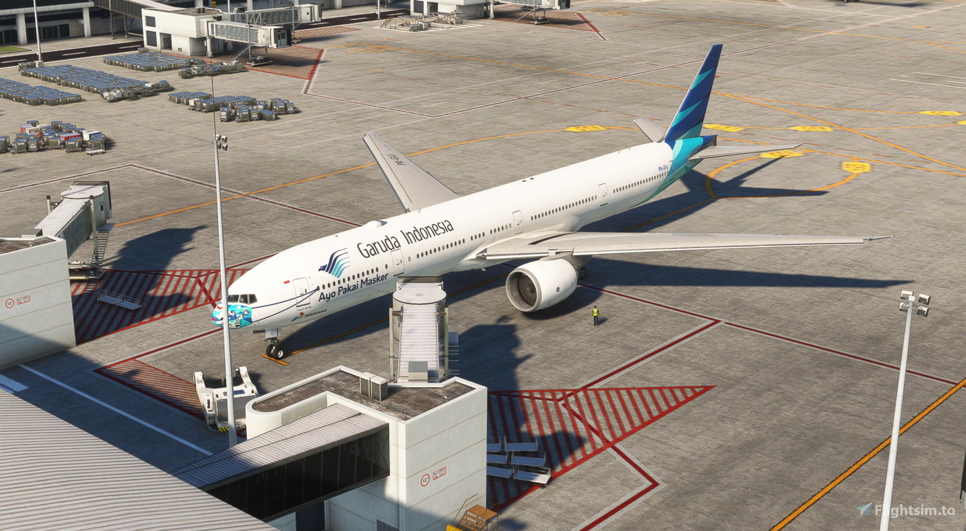 PMDG 777-300ER Garuda Indonesia "Ayo Pakai Masker" livery PK-GIJ for ...