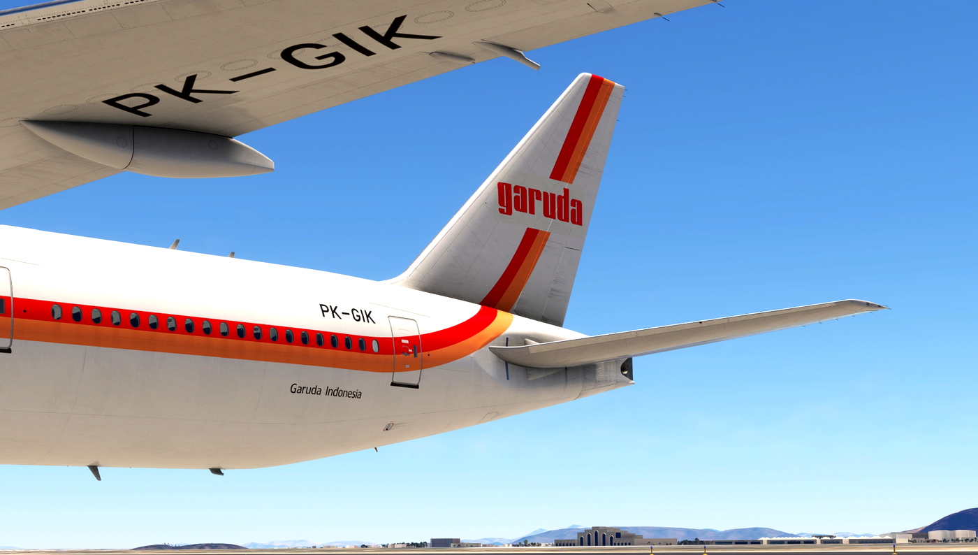 PMDG 777-300ER Garuda Indonesia PK-GIK ("Brand Logo 1969-1985" Retro c ...