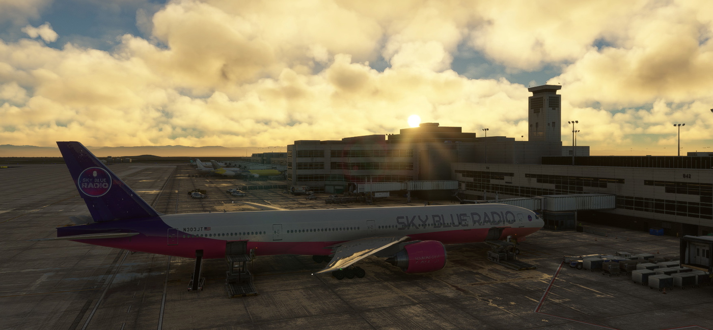 PMDG 777-300ER in Sky Blue Radio Livery for Microsoft Flight Simulator ...