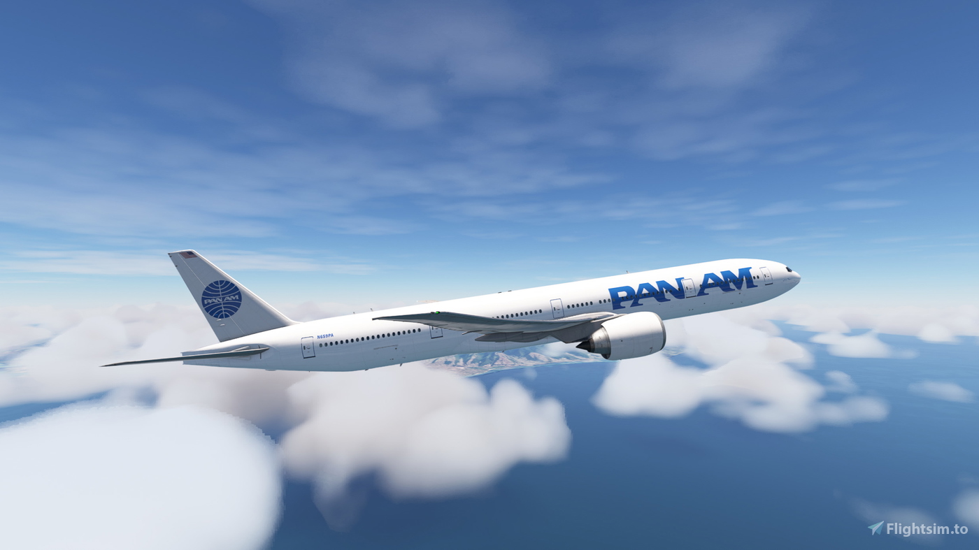 PMDG 777-300ER Pan Am (Clipper Voyager N658PA) for Microsoft Flight Simulator | MSFS