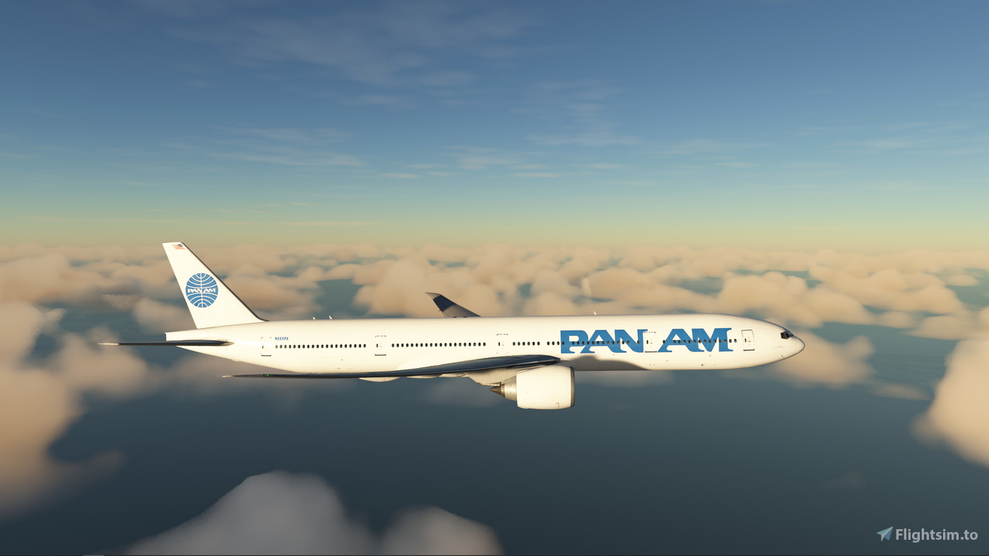 PMDG 777-300ER Pan Am (Clipper Voyager N658PA) for Microsoft Flight Simulator | MSFS