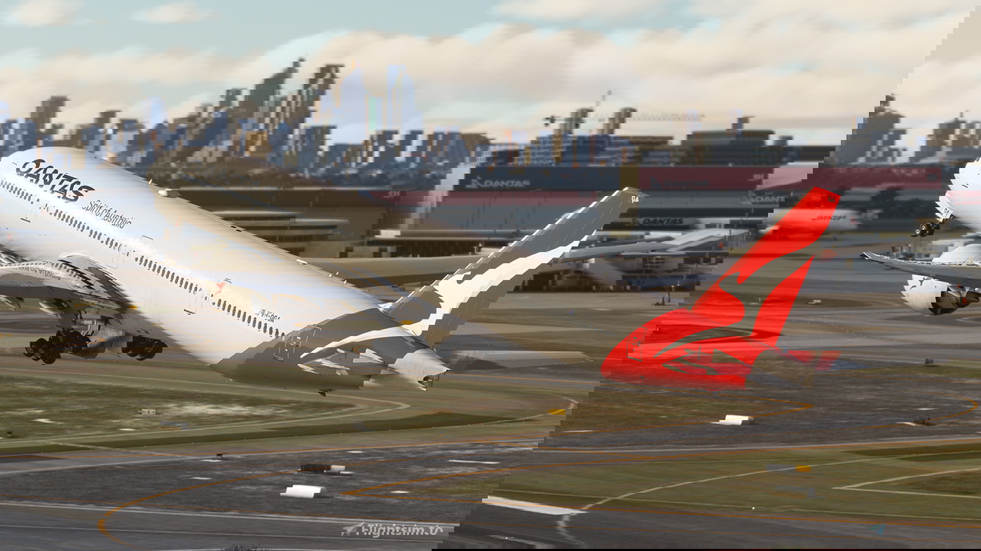 PMDG 777-300ER Qantas 2016 VH-OGA with Cabin for Microsoft Flight Simulator | MSFS