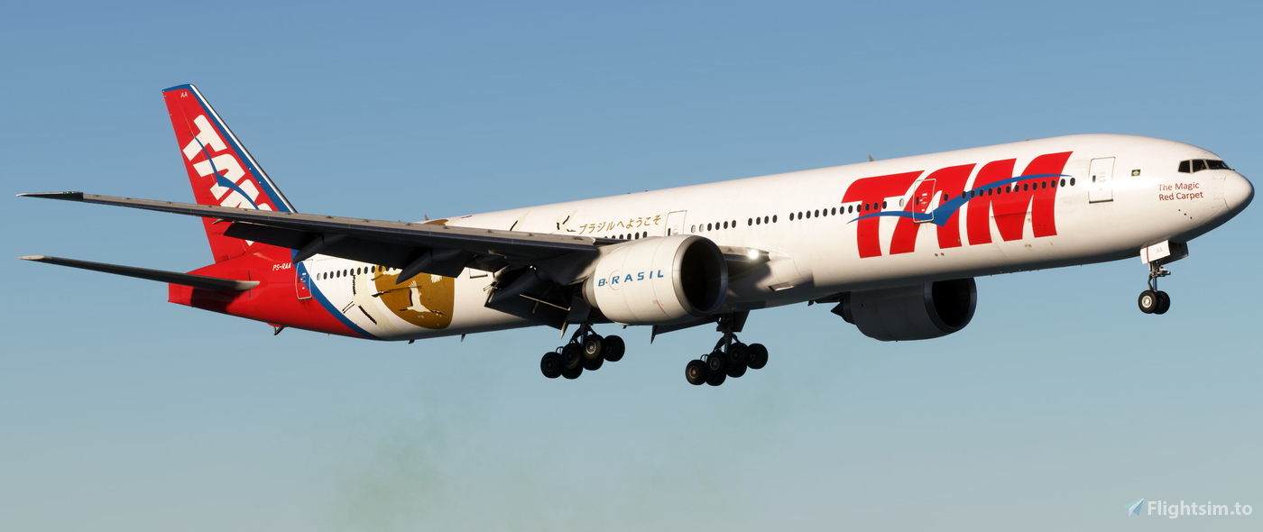 PMDG 777-300ER TAM Airlines PS-RAA " GRU-NRT route - Livery for TAM ...