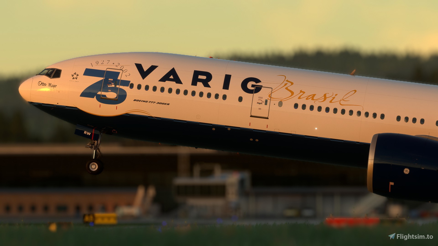 PMDG 777-300ER VARIG PP-VRW / PP-VRX 75 Years w/Cabin Fictional for ...