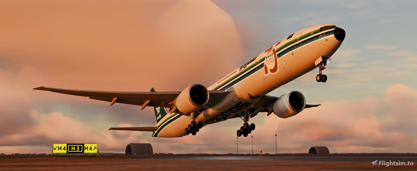 PMDG 777-368ER Saudia Retro (75th Anniversary) HZ-AK28 w/Cabin for ...