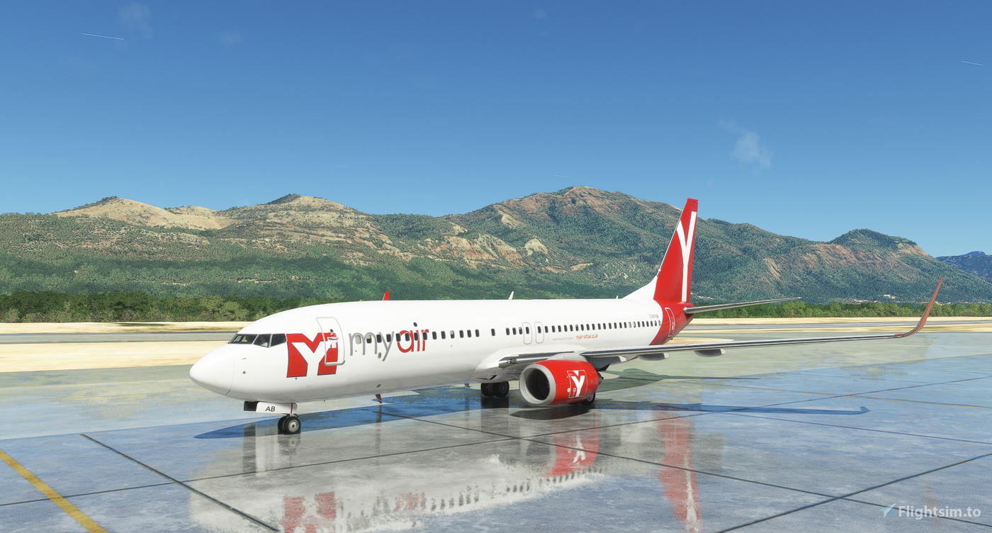 PMDG B737-800 in MyAir Red livery for Microsoft Flight Simulator | MSFS