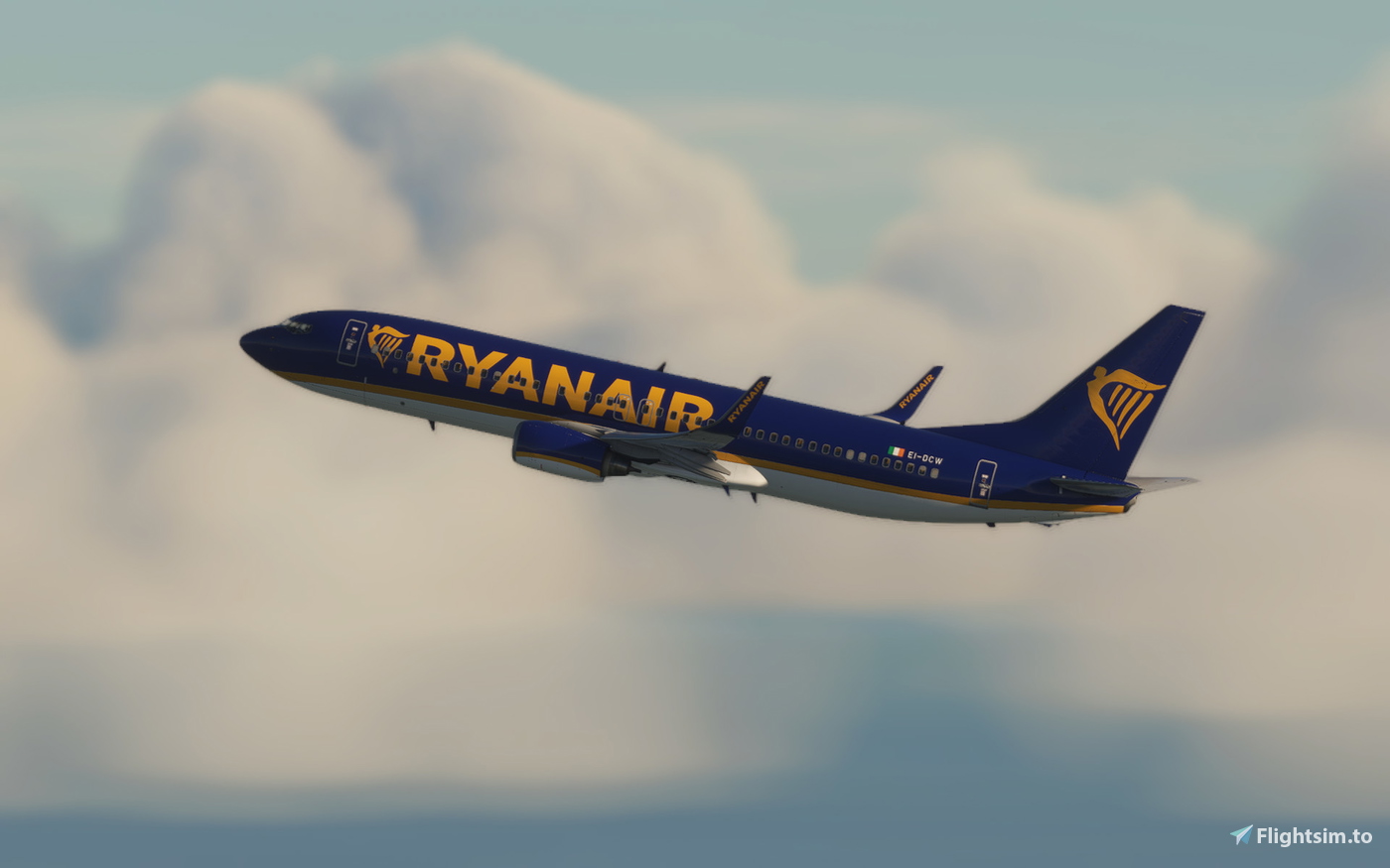 PMDG Boeing 737-800 Ryanair Blue Livery for Microsoft Flight Simulator ...