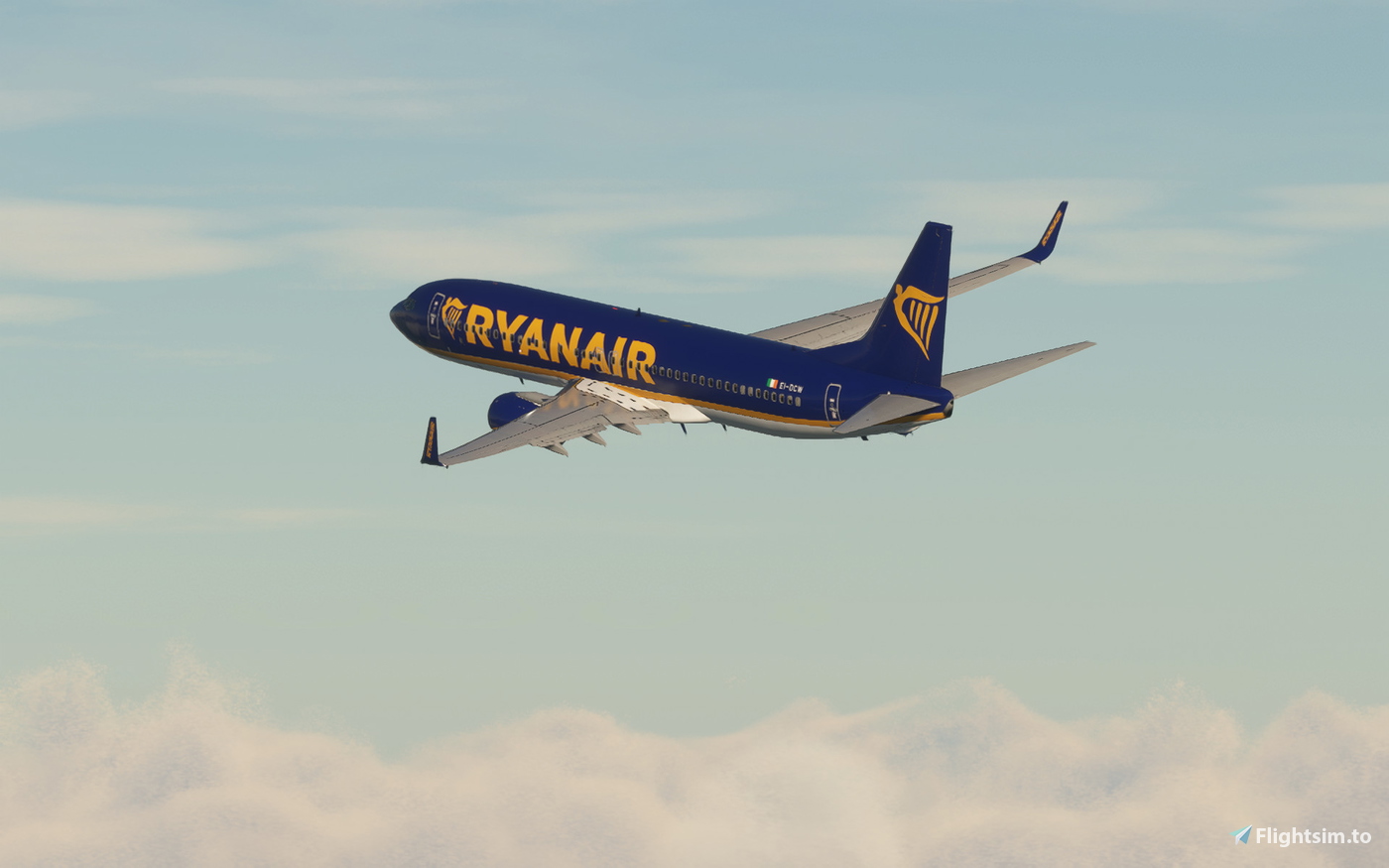 PMDG Boeing 737-800 Ryanair Blue Livery for Microsoft Flight Simulator ...