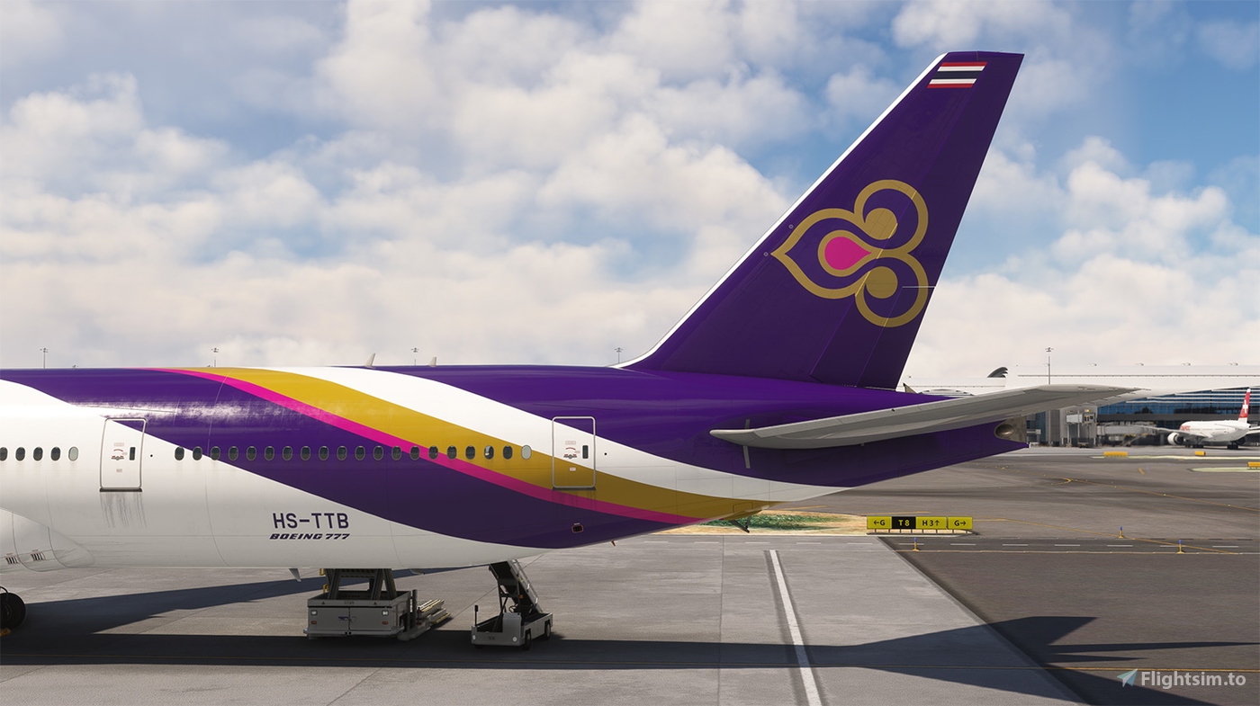 PMDG B777-300ER | Thai Airways Int'l | 64th Anniversary | HS-TTB 对于 ...