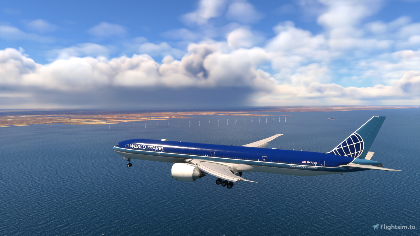 PMDG Boeing 777-300ER World Travel Airlines Livery (FSX/MSFS Modern Style) for Microsoft Flight ...