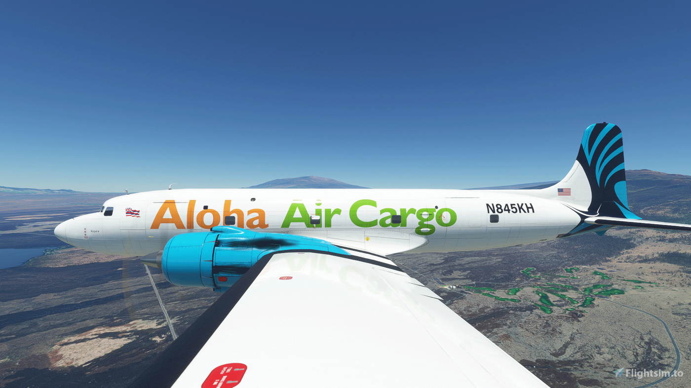 PMDG DC-6A Aloha Air Cargo (N845KH) for Microsoft Flight Simulator | MSFS