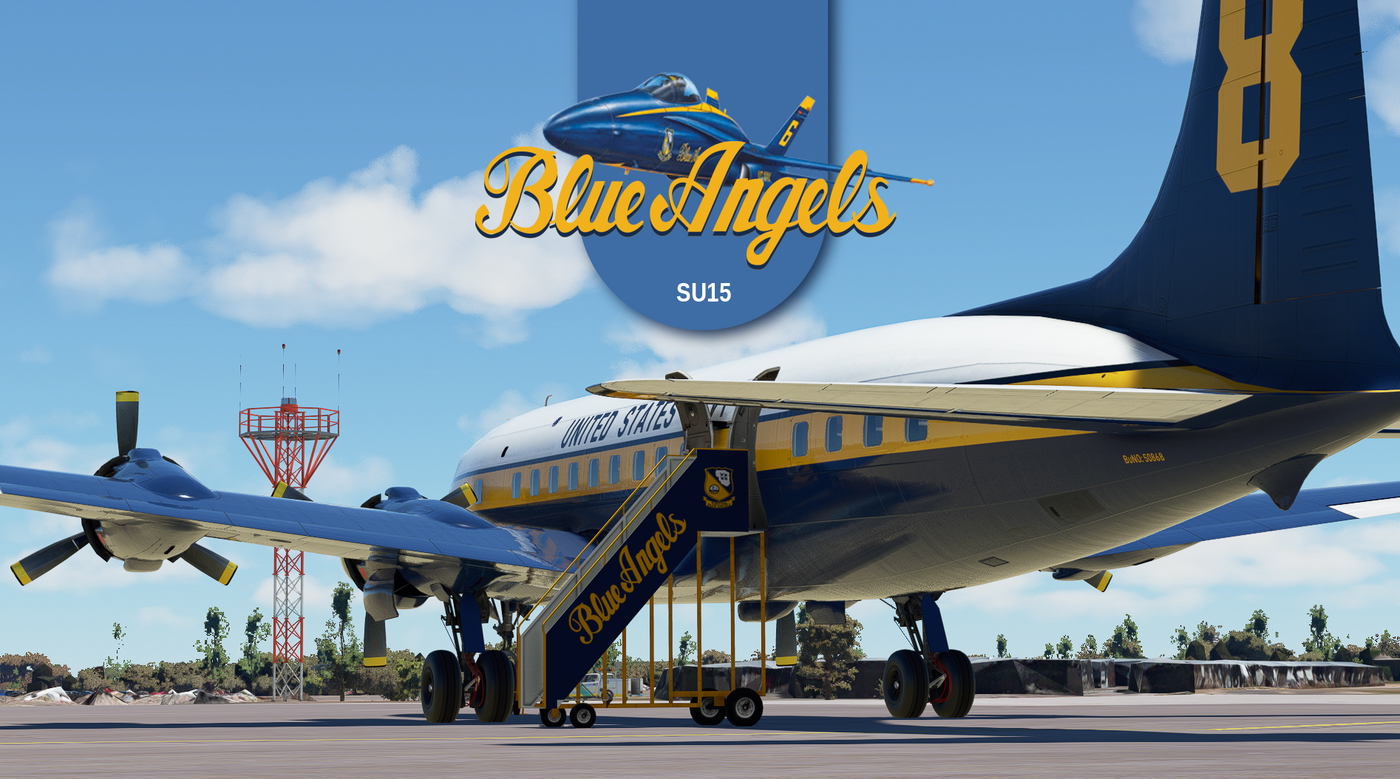 PMDG DC-6B - Virtual Blue Angels - N8BA "Navy 8" for Microsoft Flight ...