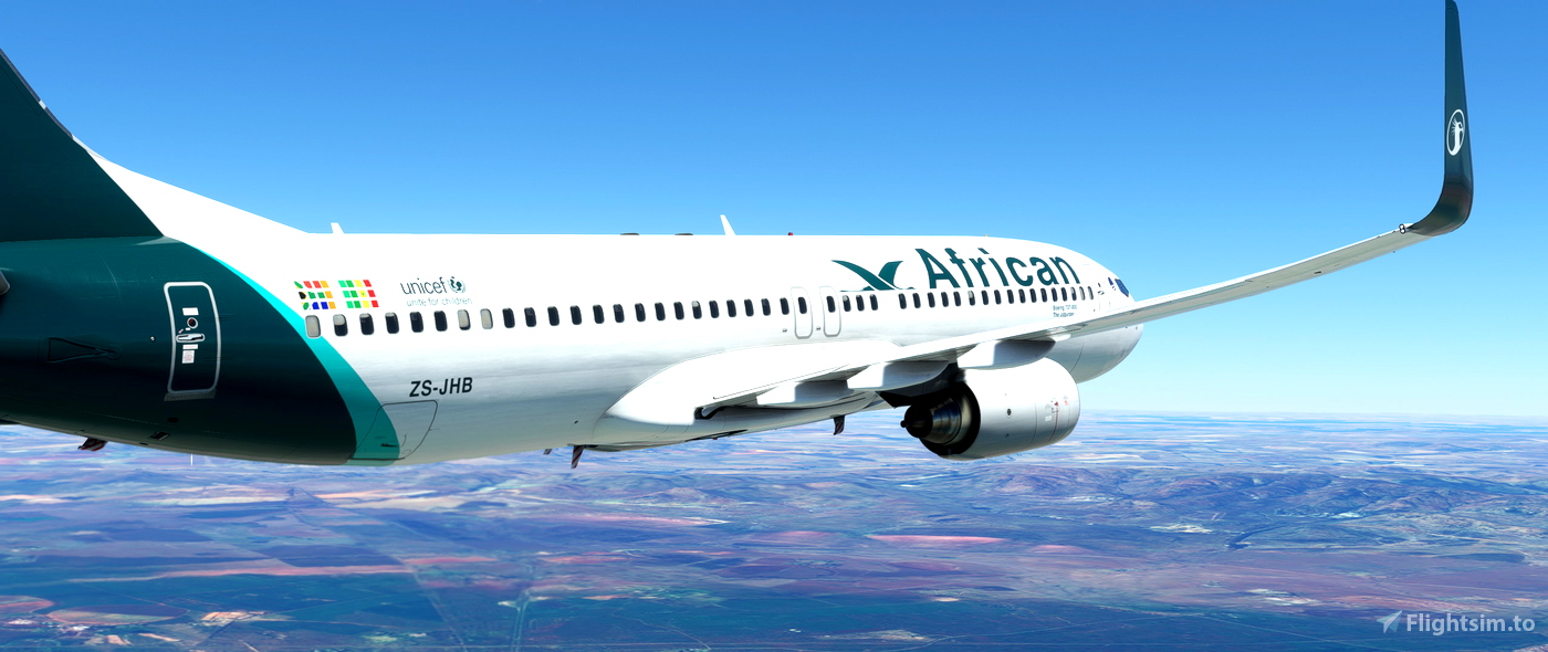[PMDG][B737-800][8K] All African Airways Virtual Airlines New livery ZS ...